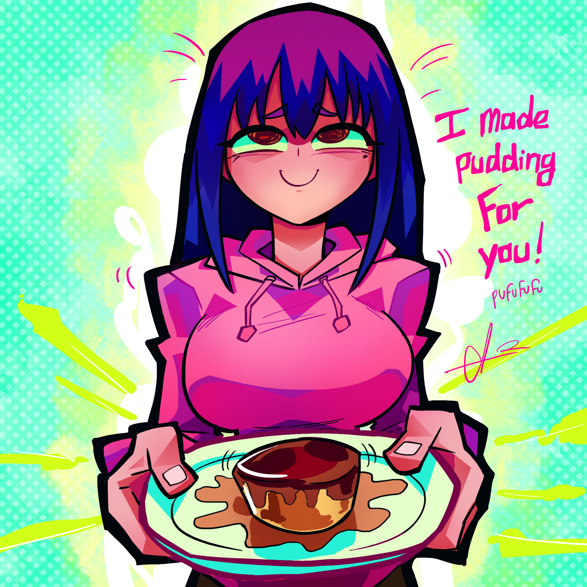 ArtStation - Misaki Nagatoro giving you pudding, will you accept it