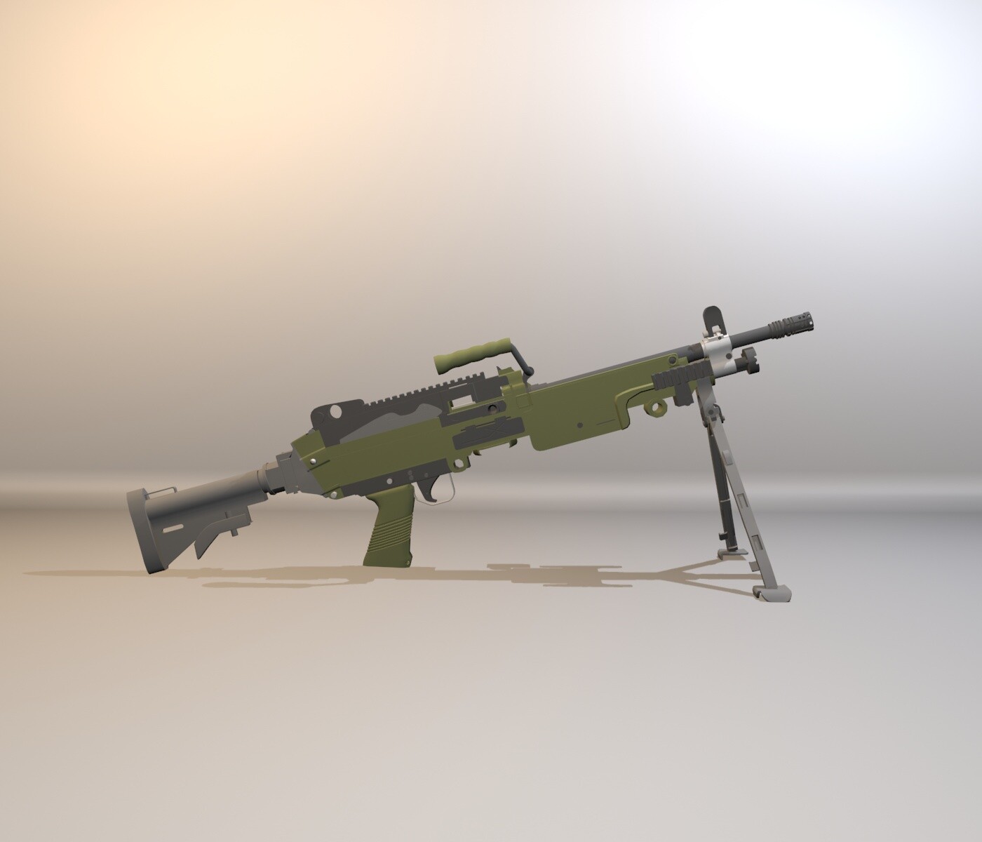 ArtStation - C9A2 Light Machine Gun Model