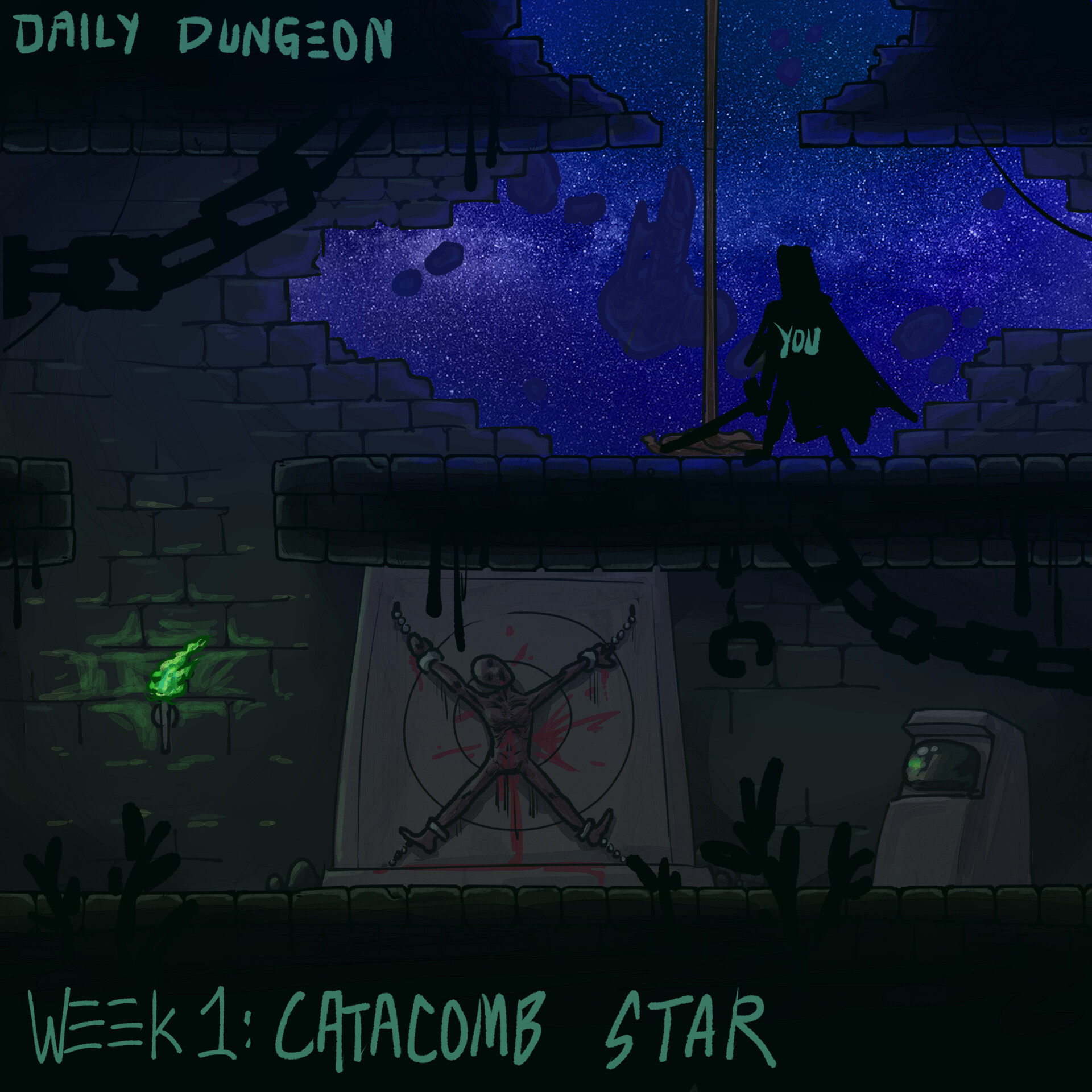 ArtStation - Daily Dungeon Week 1 - Catacomb Star