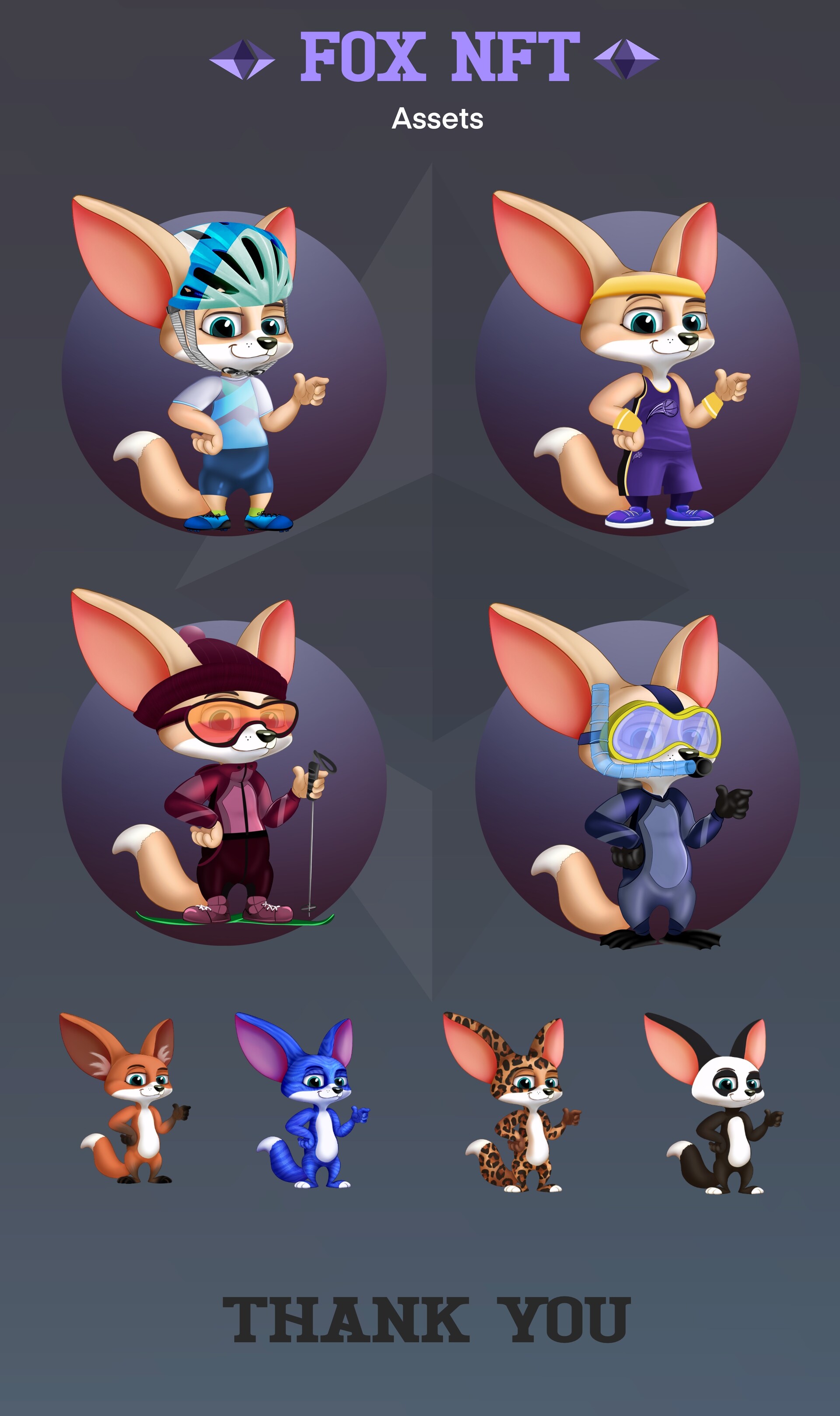 ArtStation - Assets for Fox NFT project