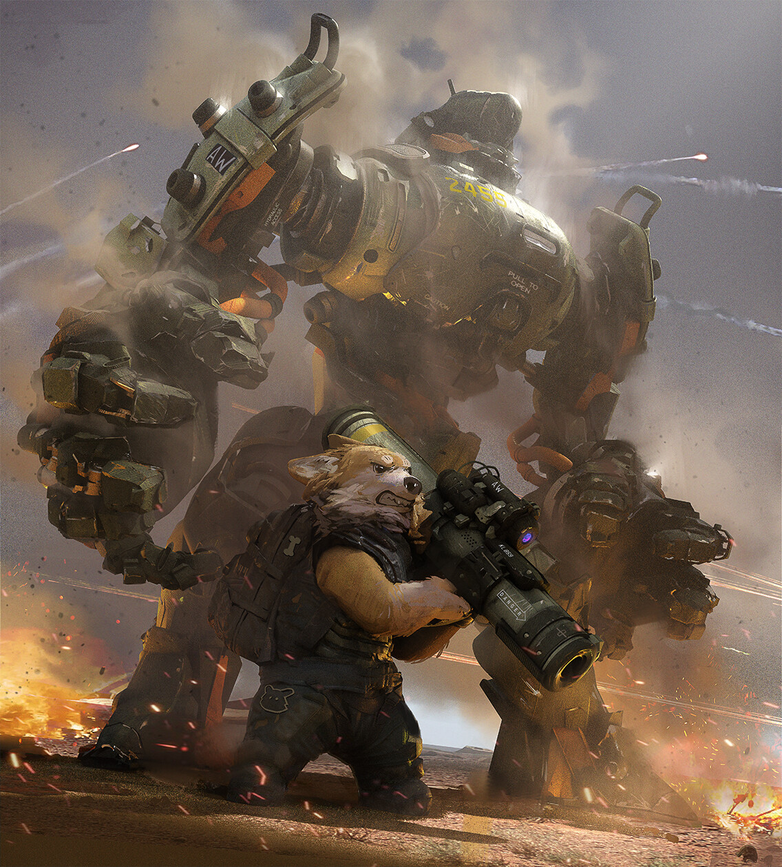 ArtStation - Corgi Mech Warrior