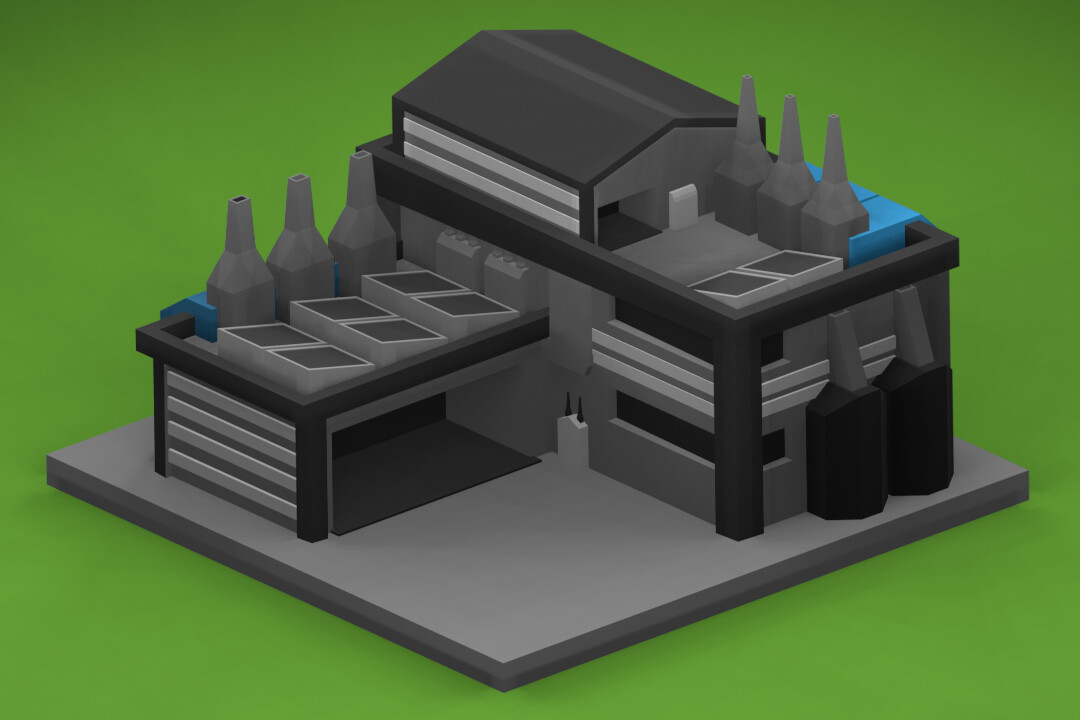 ArtStation - 3D Lowpoly Factory