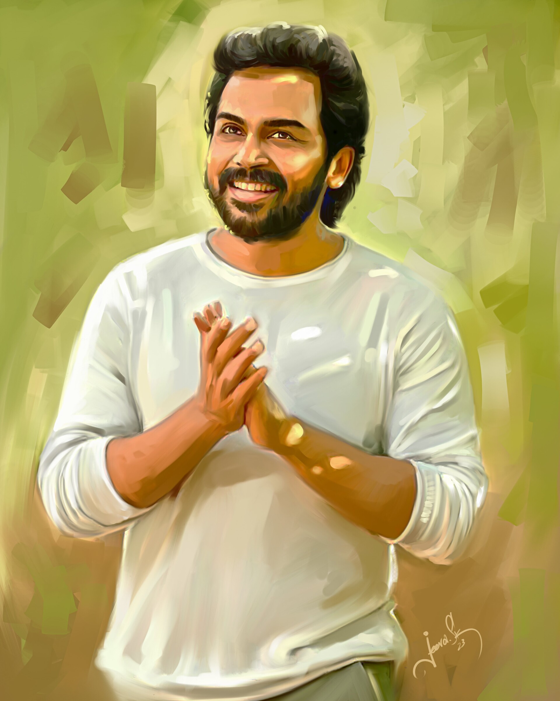 ArtStation - HBD Actor Karthi Painting 2023 #HBDKarthi