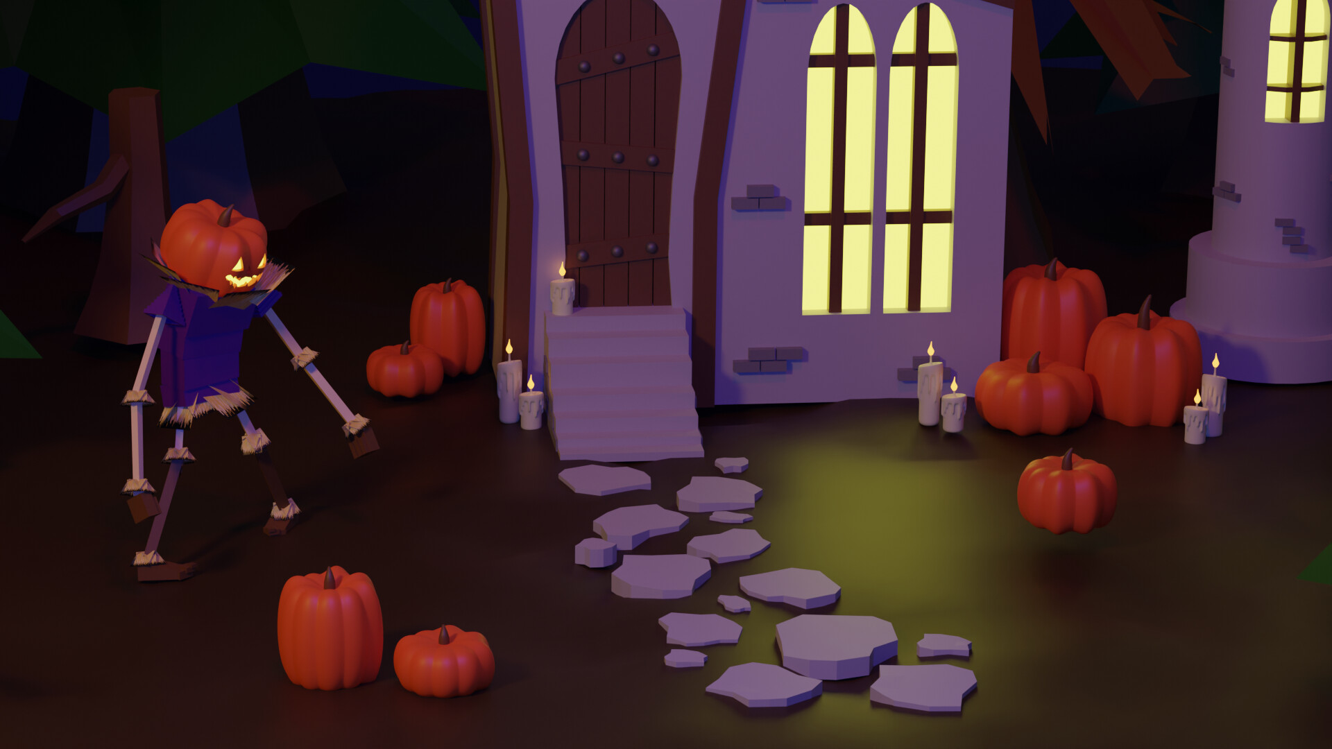 ArtStation - Halloween Scene