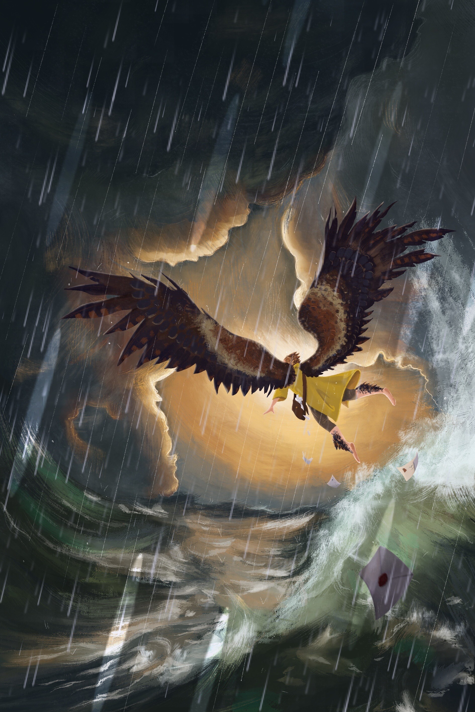 ArtStation - Flying in the storm