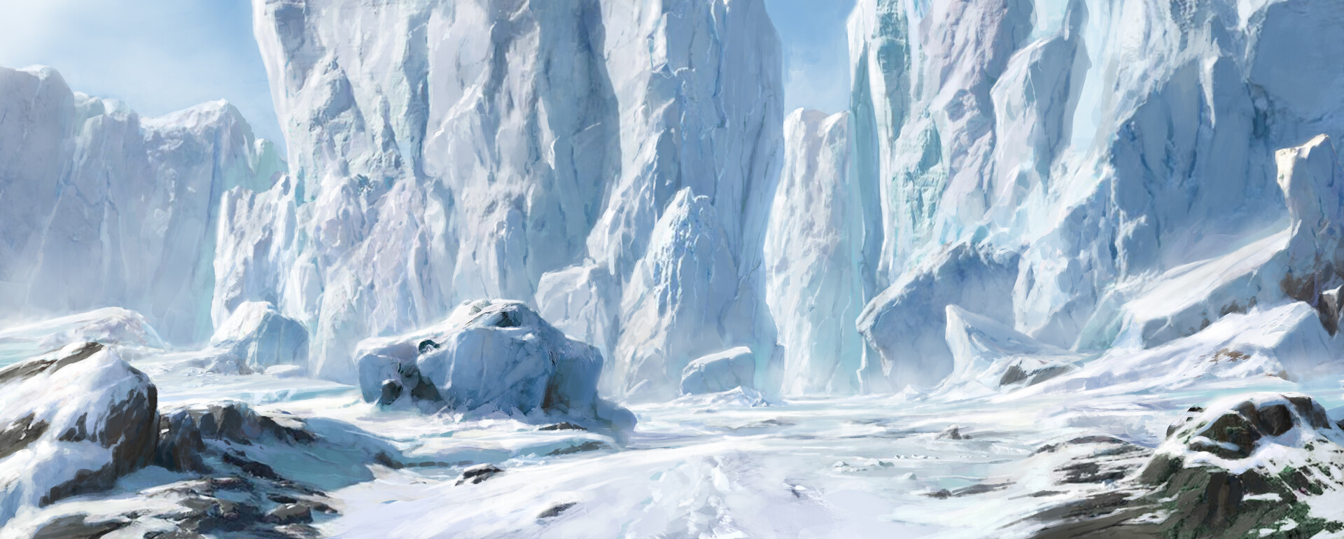 ArtStation - Snowfield mood painting