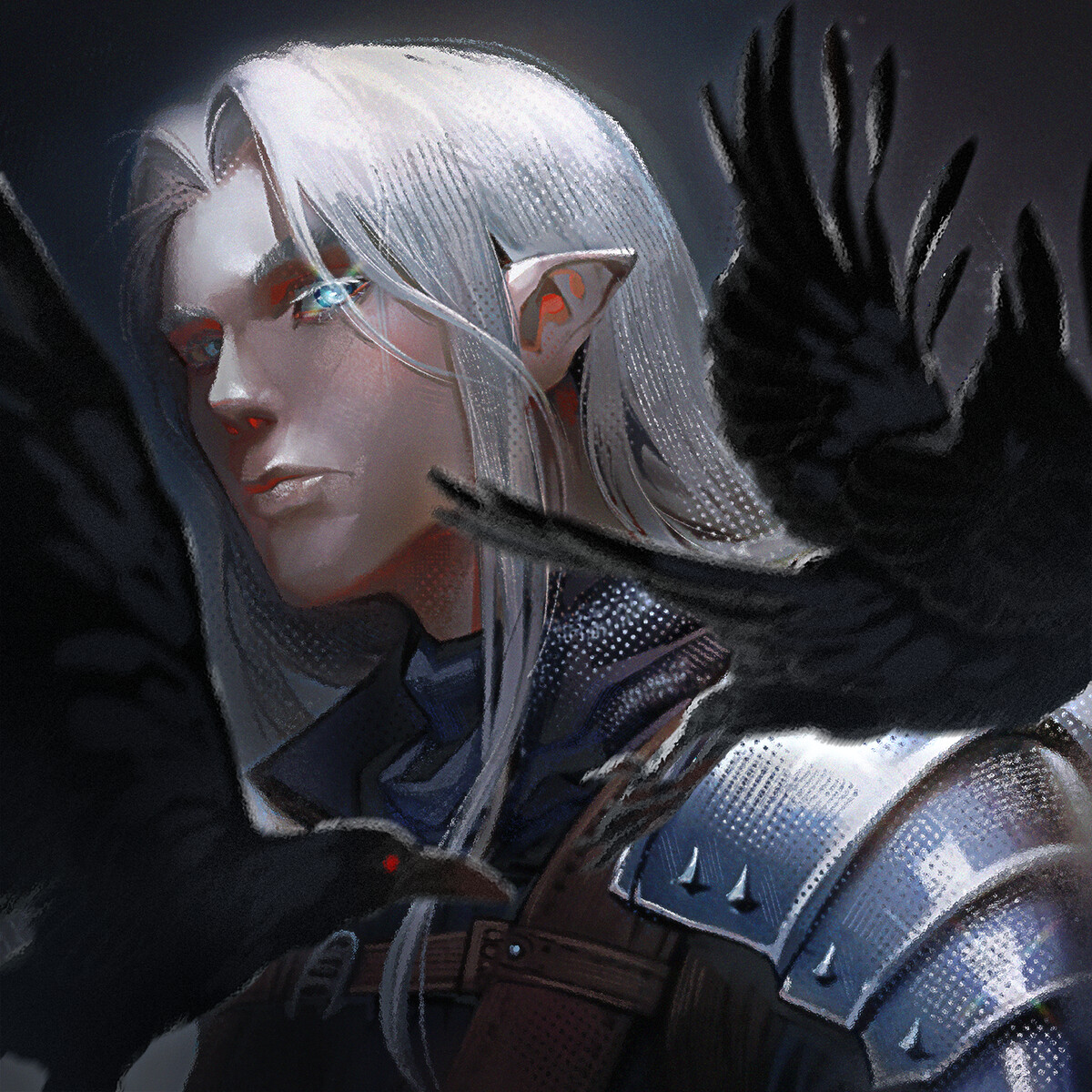 ArtStation - OC dnd halfelf portrait