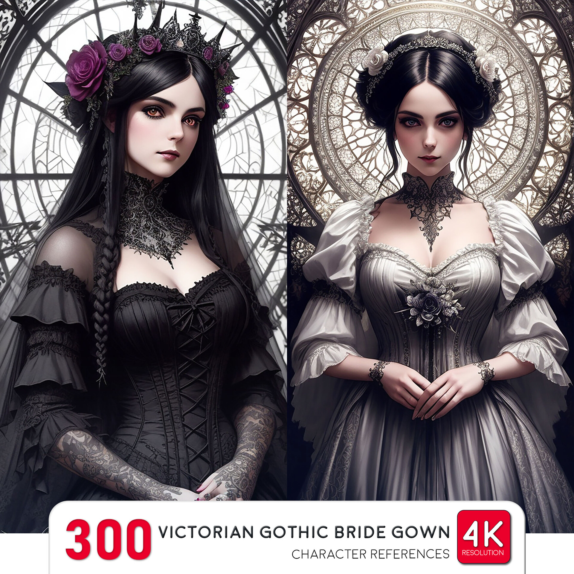ArtStation - Victorian Gothic bride gown-4k|Character References