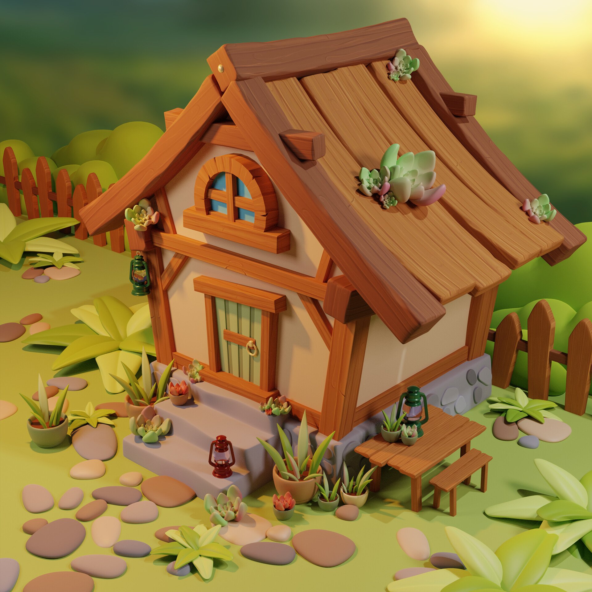 ArtStation - Stylized Cozy House