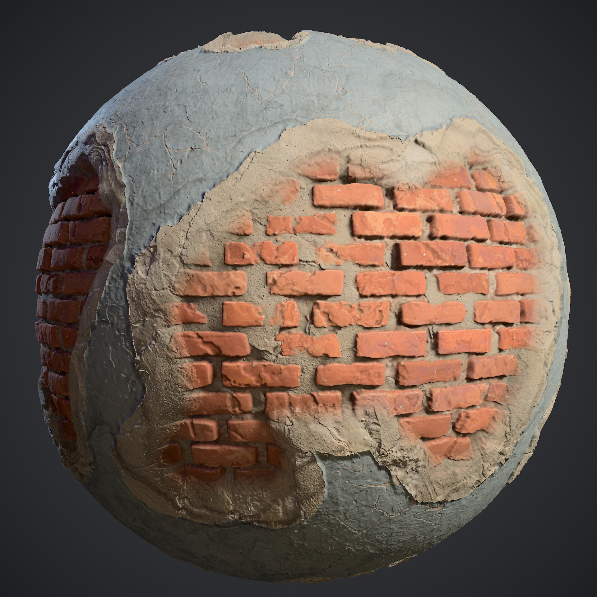 ArtStation - Plaster and Brick Wall Materials