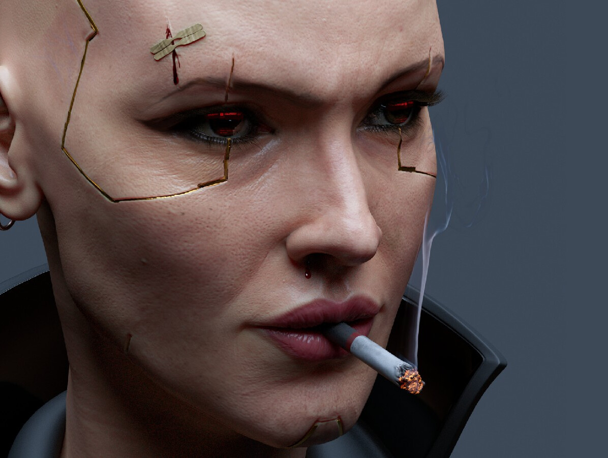 ArtStation - Cyberpunk portrait