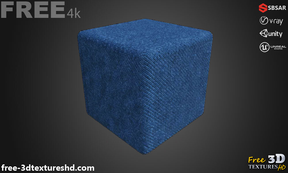 3D textures PBR free Download - Synthetic Blue Twill Weave Substance ...
