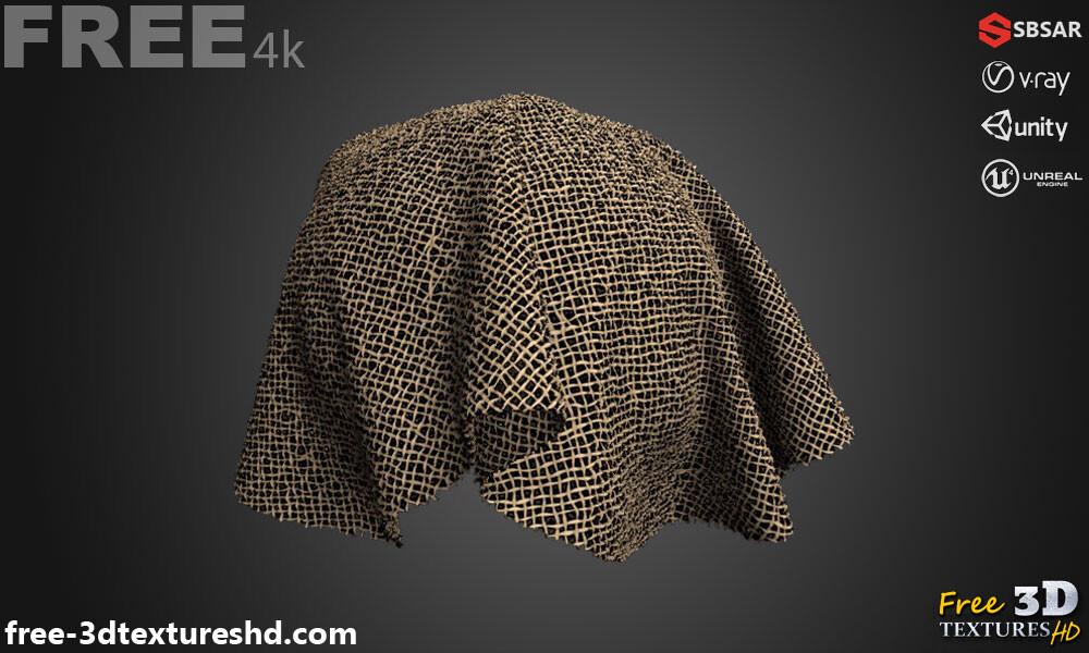PBR Textures Free Download - Damaged Open Plain Weave Fabric Substance ...