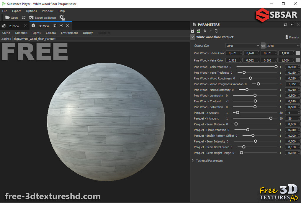 3D textures PBR free Download - Grey Wood Floor Parquet PBR Textures ...