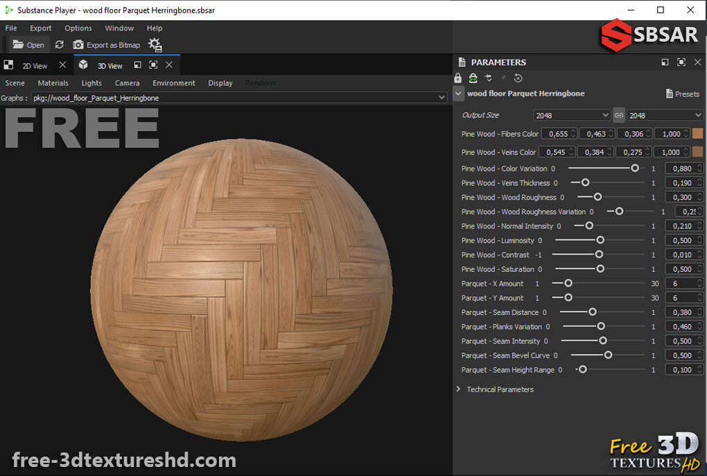 PBR Textures Free Download - Wood Floor Parquet Herringbone PBR ...