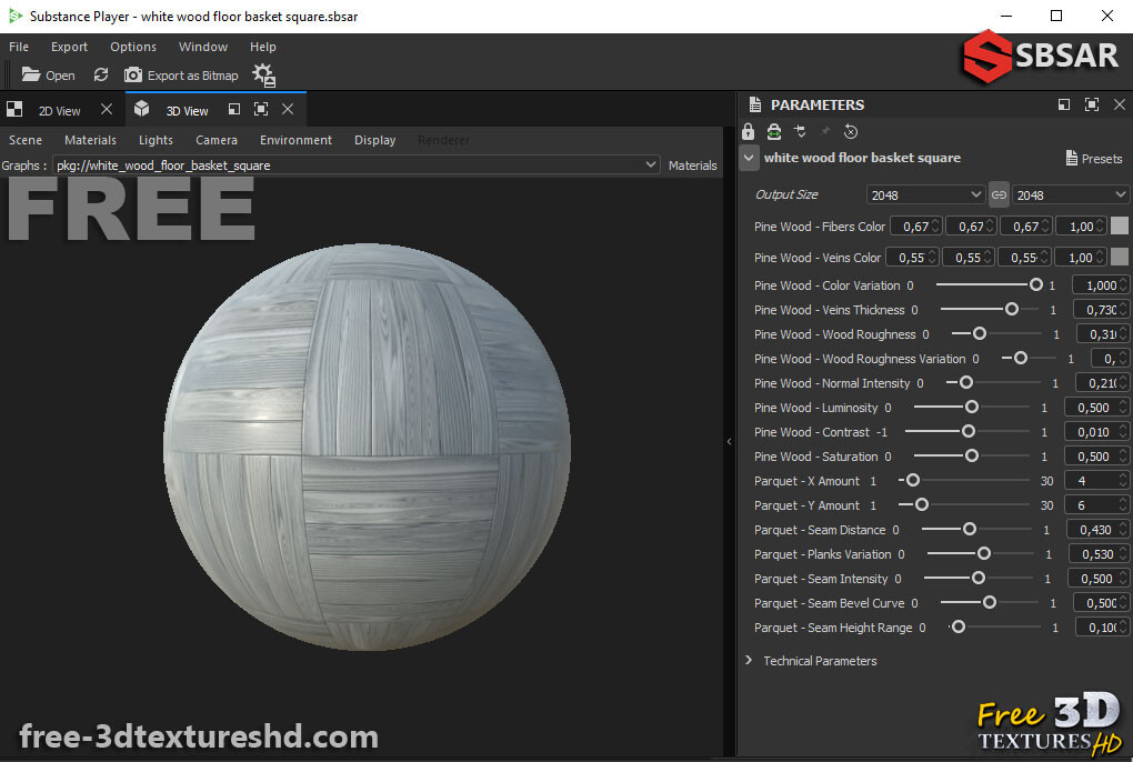 PBR Textures Free Download - White Grey Wood Floor Parquet Basket ...