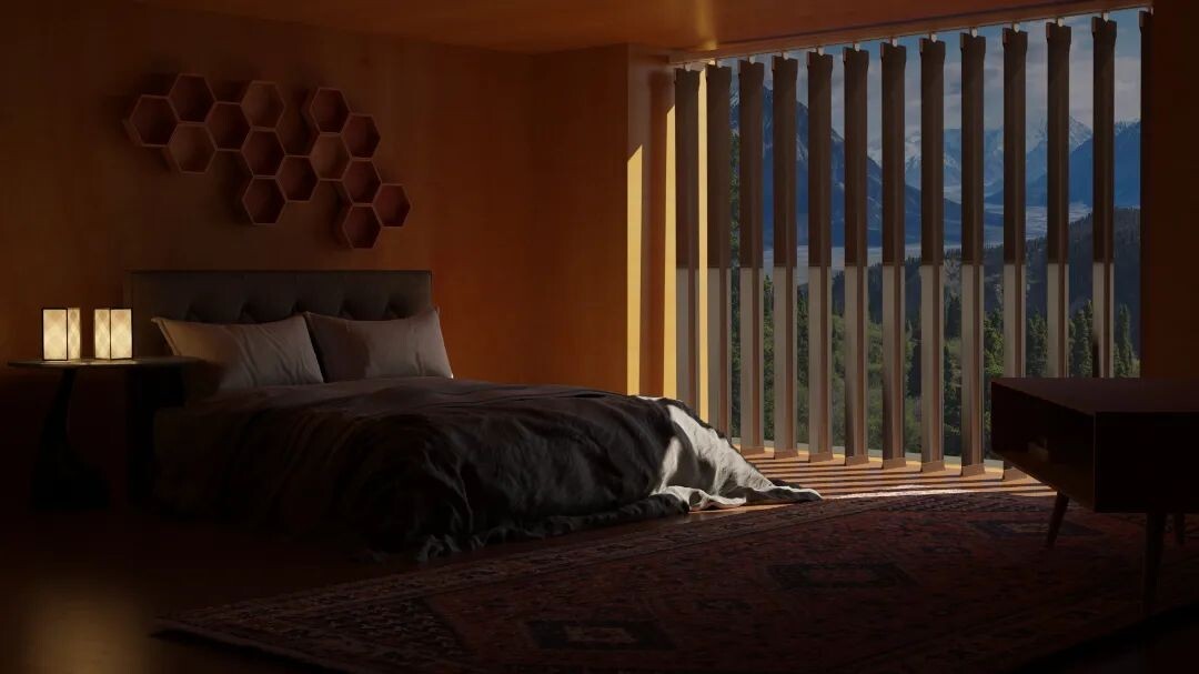 ArtStation - BEDROOM INTERIOR - ARCHITECTURAL VISUALISATION