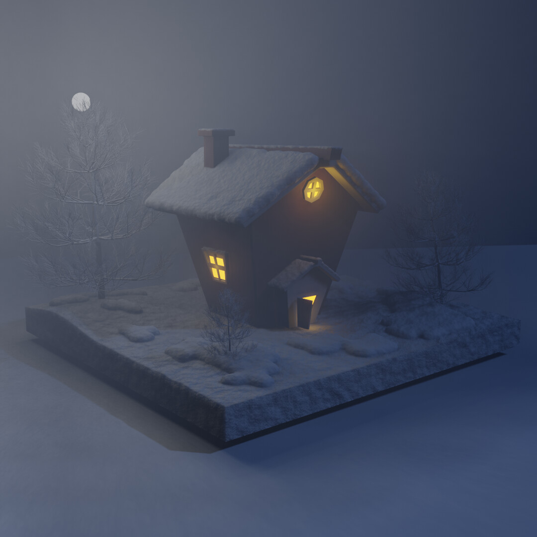 ArtStation - Snow Cottage