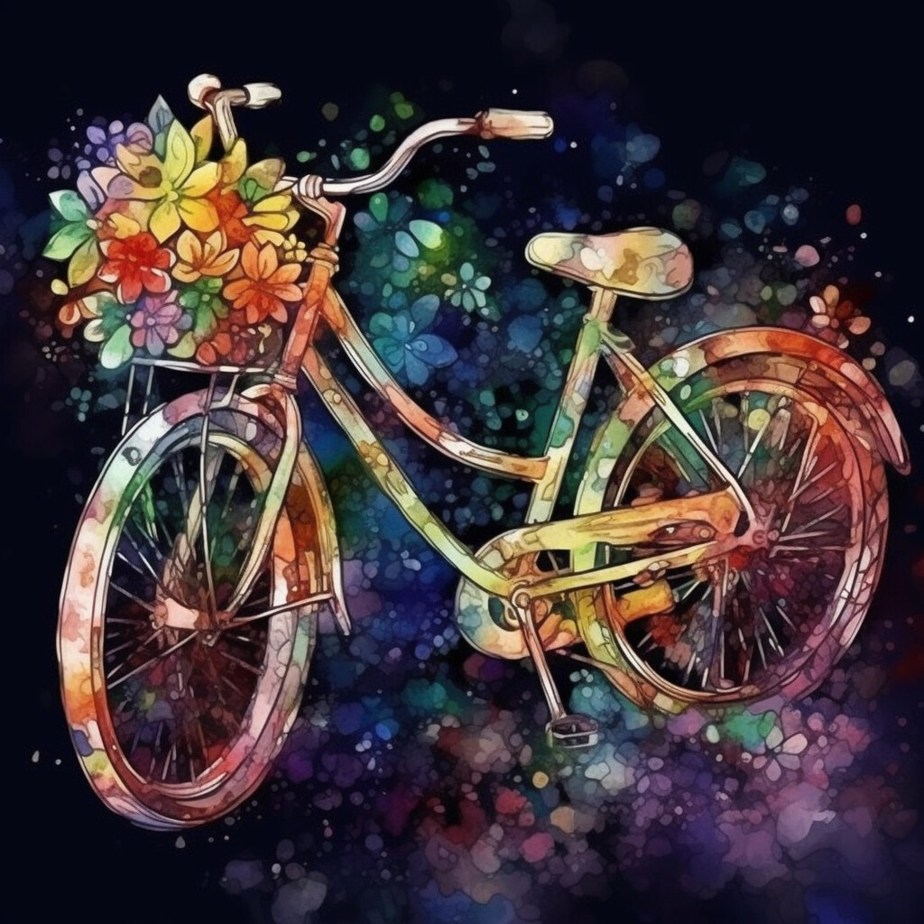 ArtStation - Alcohol Ink Illustrations - Bike