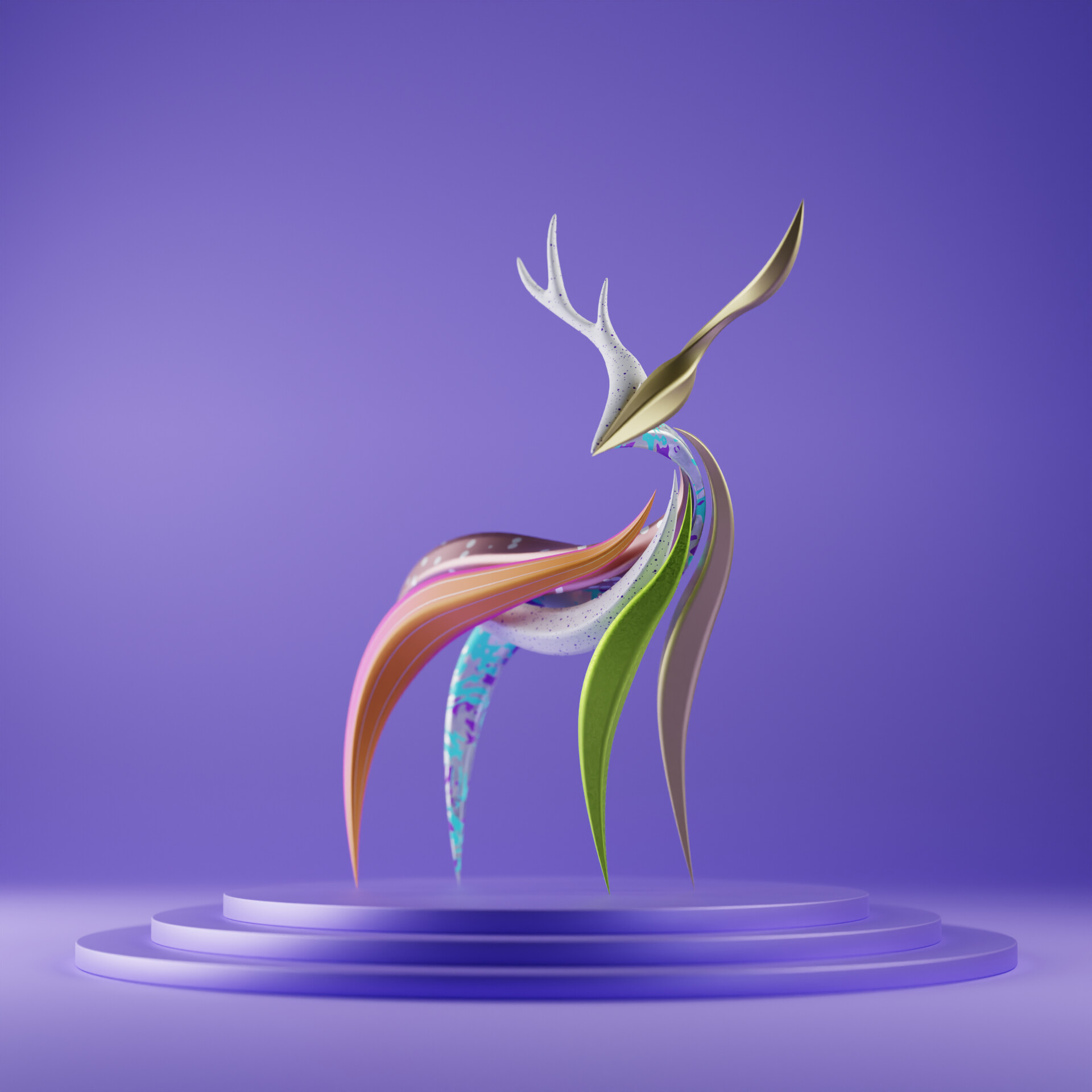 ArtStation - Curved Deer