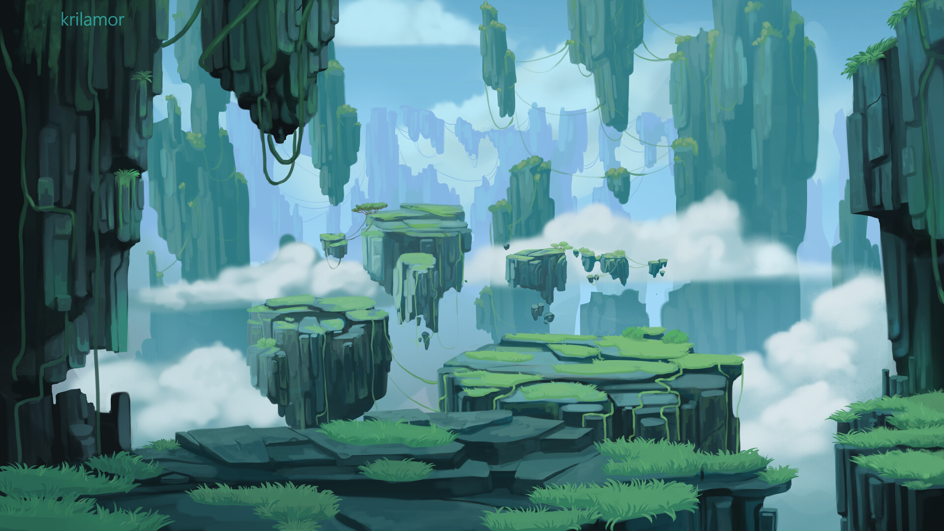 ArtStation - Soaring Rocks (test task)