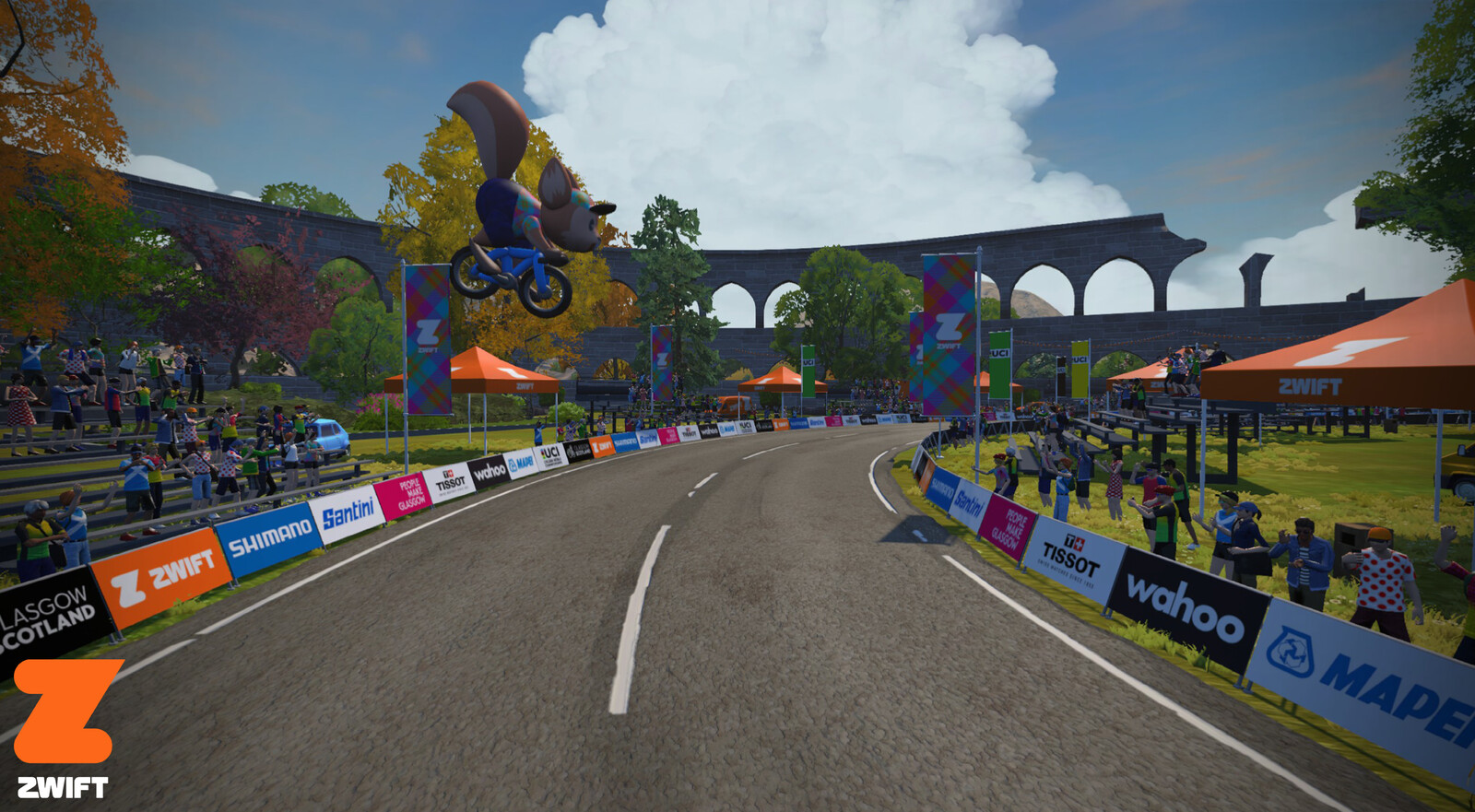 John Moran - Zwift - Mossy Castle Forest and MacCaig Tower - Glasgow