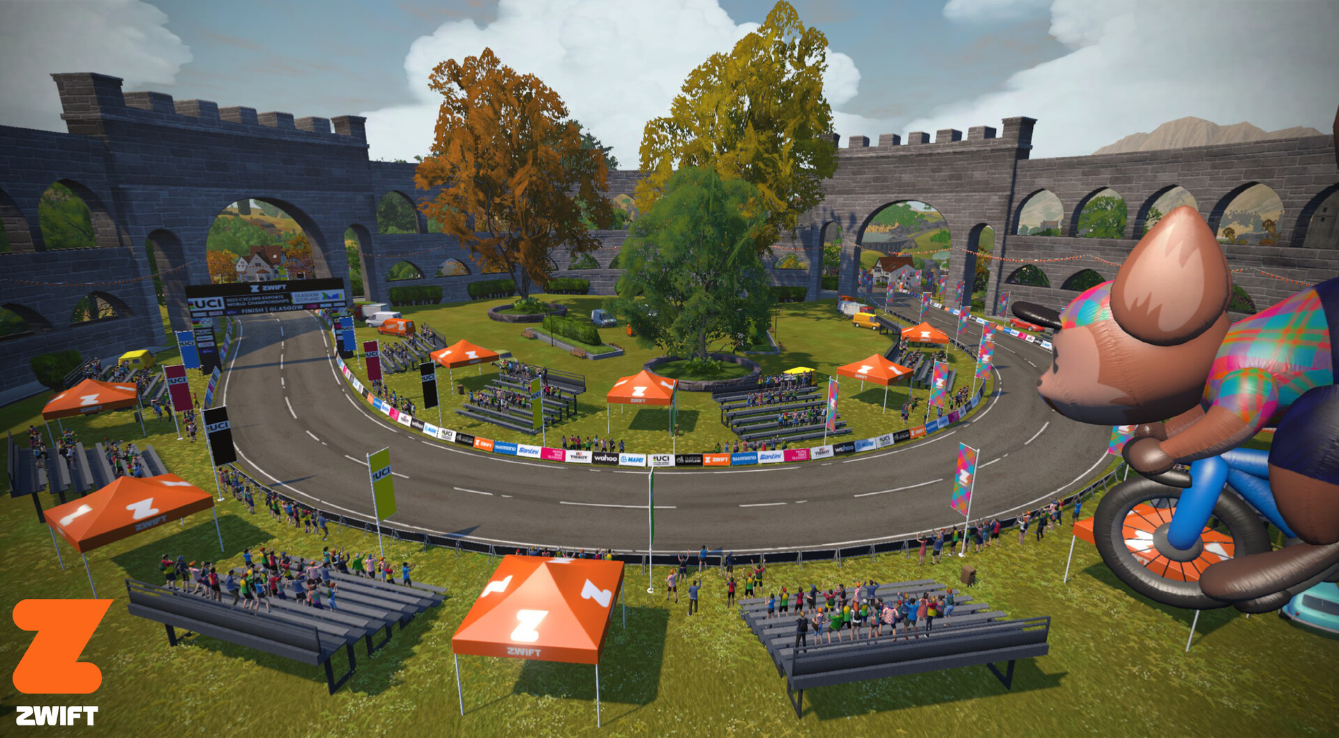 John Moran - Zwift - Mossy Castle Forest and MacCaig Tower - Glasgow