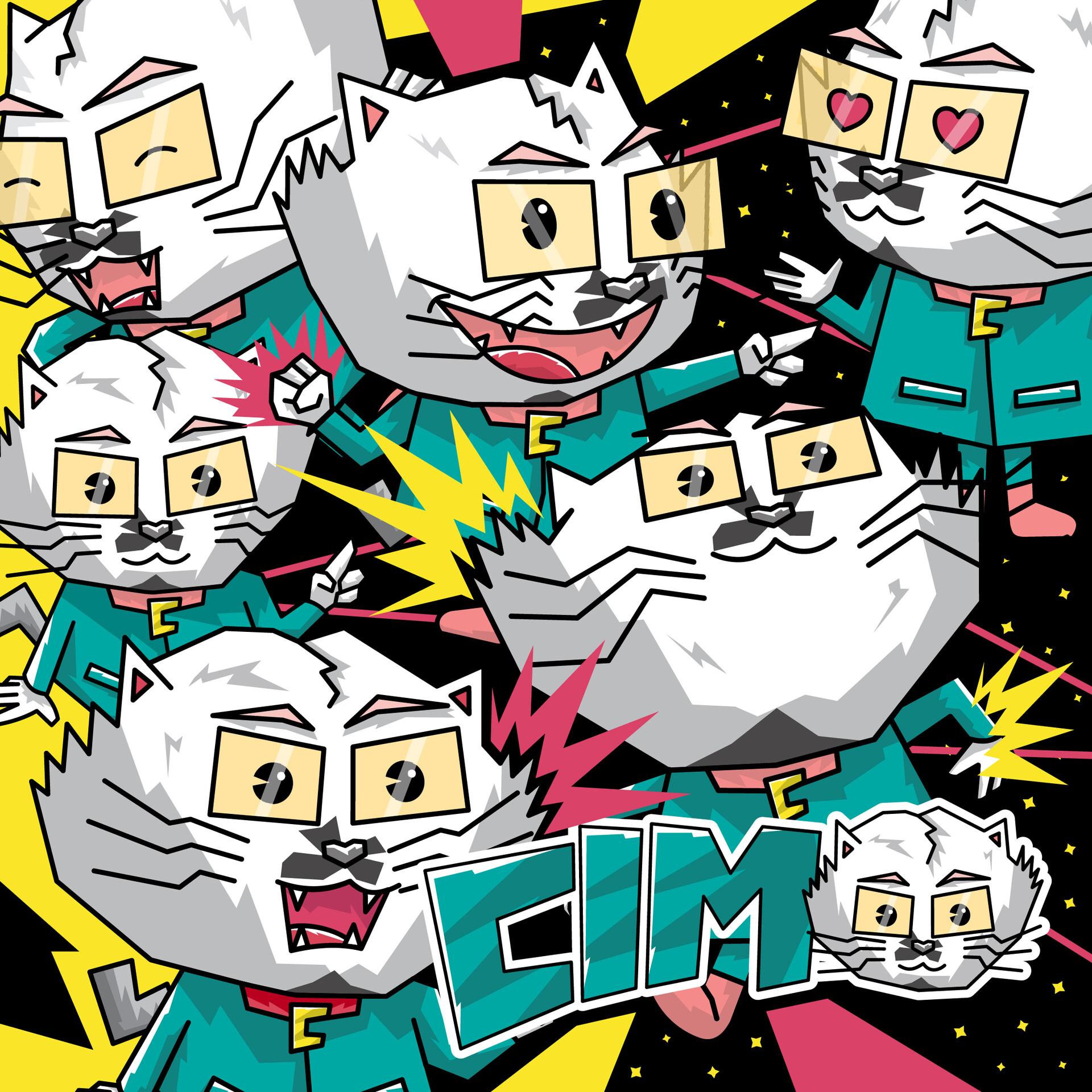 Novan Edo - 2D Mascot Illustration Design - "Cimo: The Whiskered Healer"