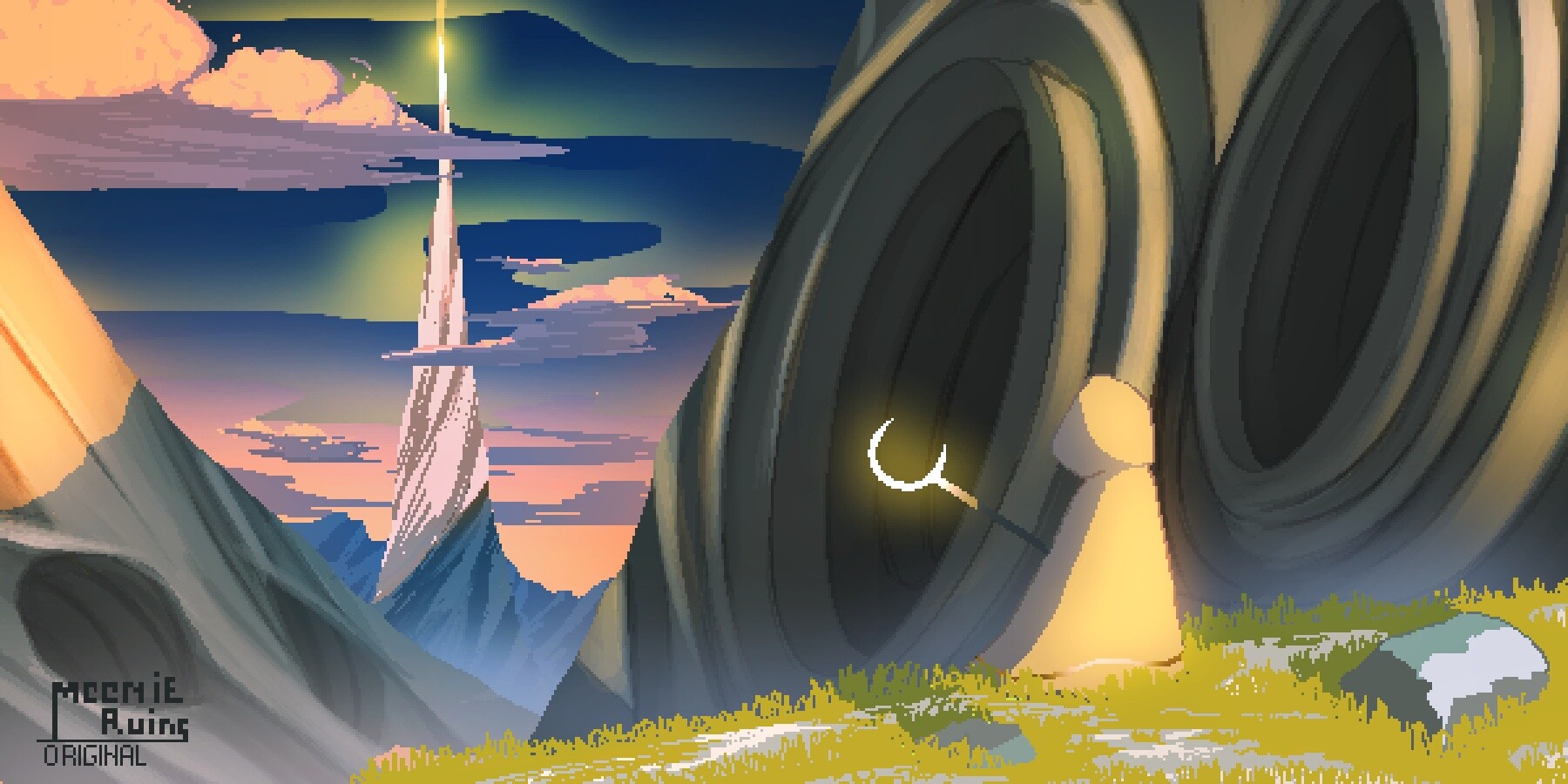 ArtStation - Mount targon in pixel art