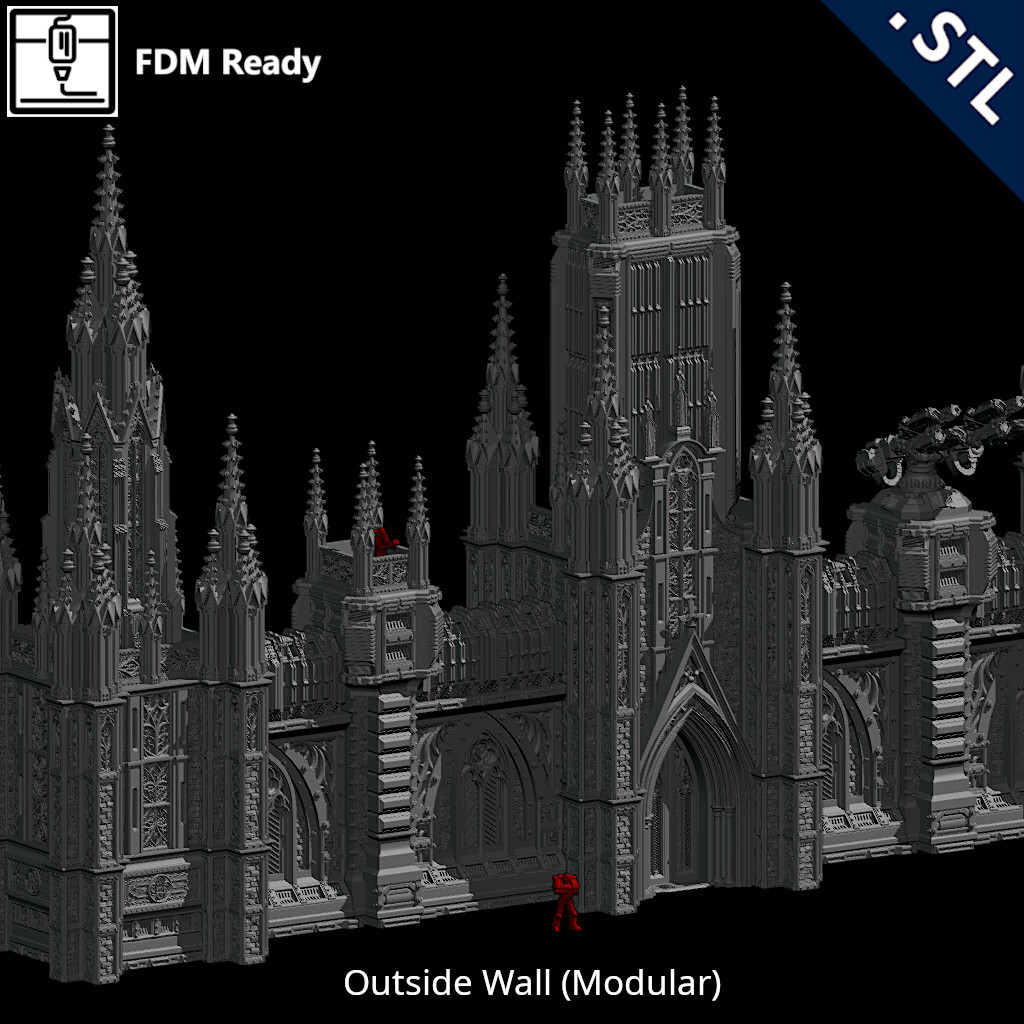 ArtStation - Outside Wall (Modular) - 3D Printing