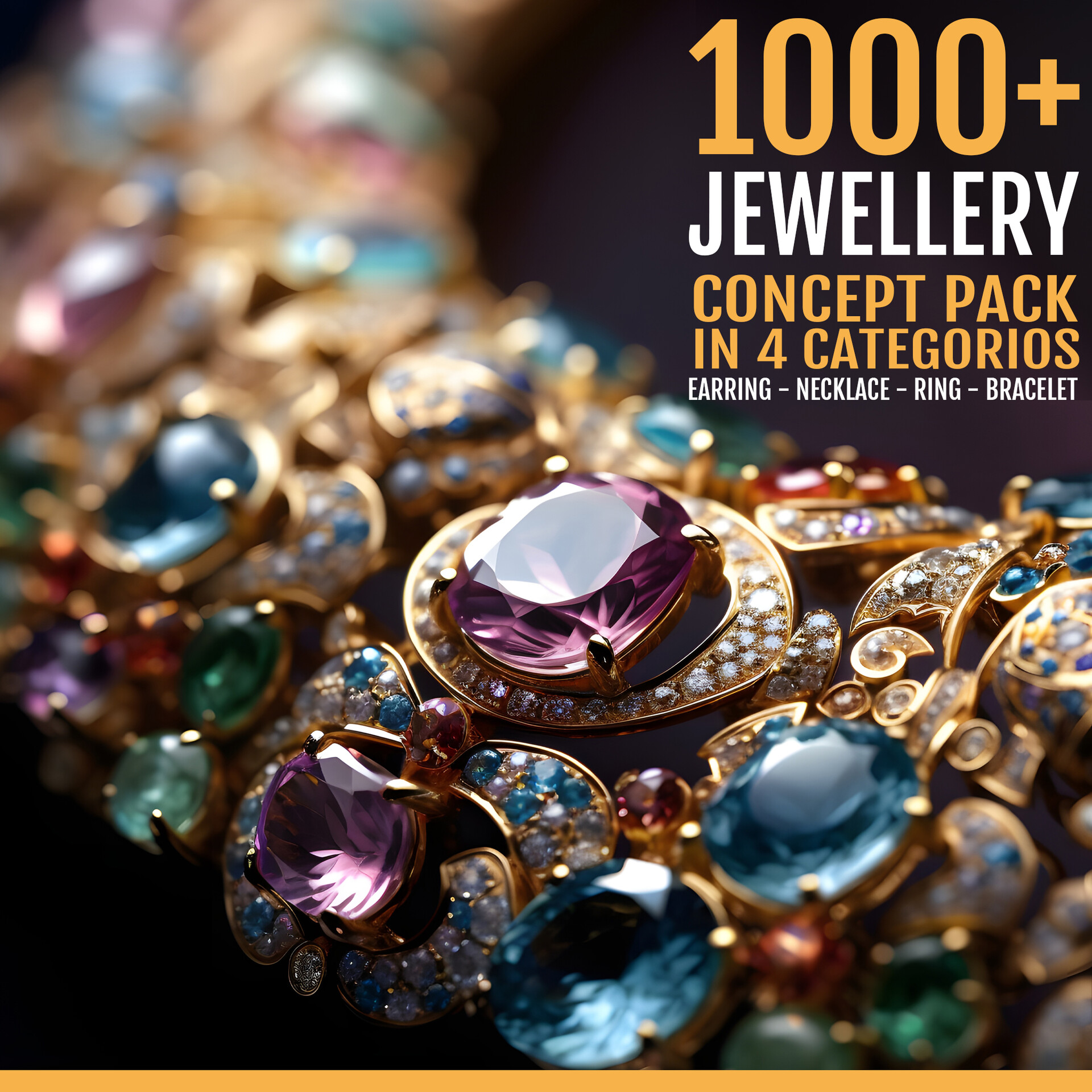 ArtStation - 1000+ Jewellery Design Concept pack in 4 Categories