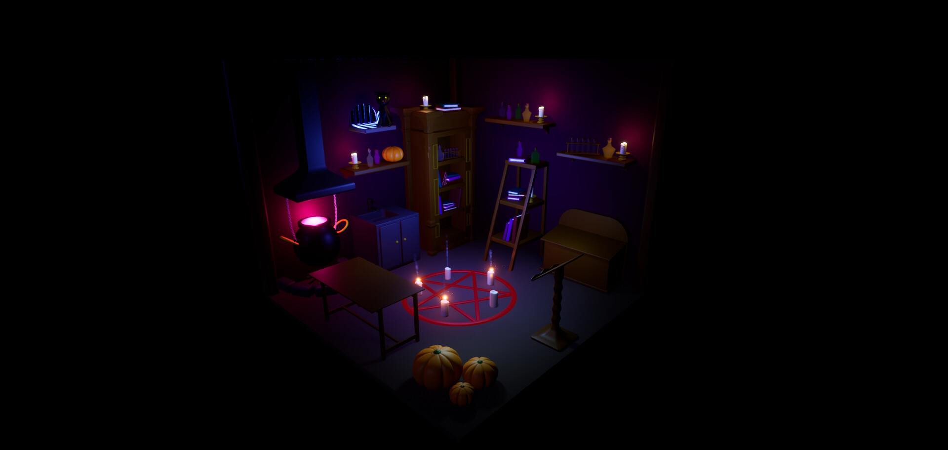 Alexandre Parot - Witch Kitchen - Projet d'environnement - Diorama