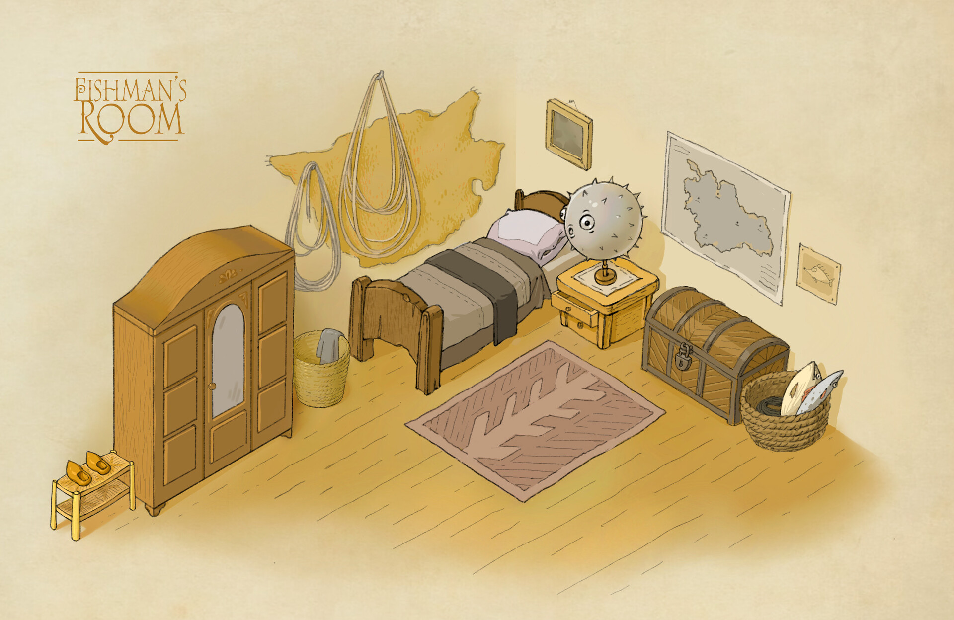 ArtStation - Fishman's room