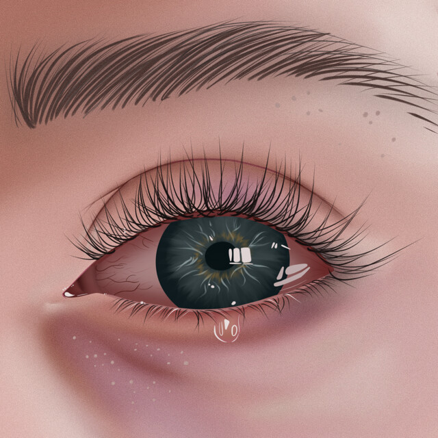 ArtStation - Ilustración ojos llorosos