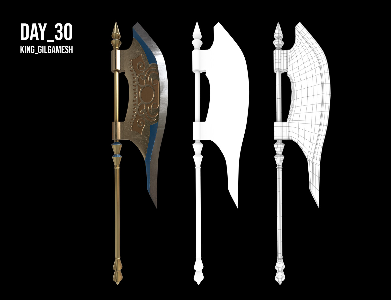 Sivavit Bunthongsuk - 30 Days of modeling weapons from F/GO fan art ...