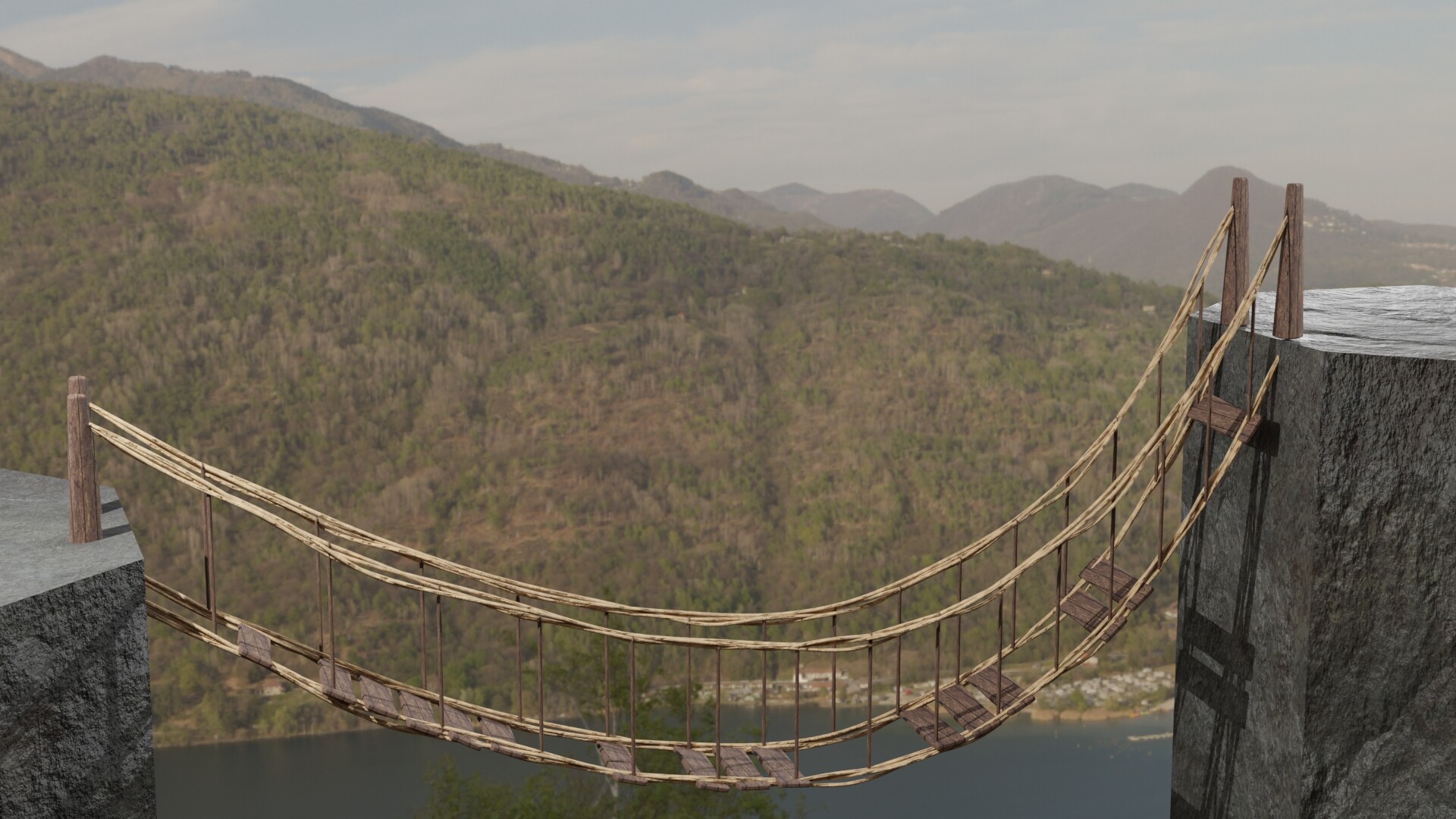 ArtStation - Rope Bridge | Blender Geometry Nodes