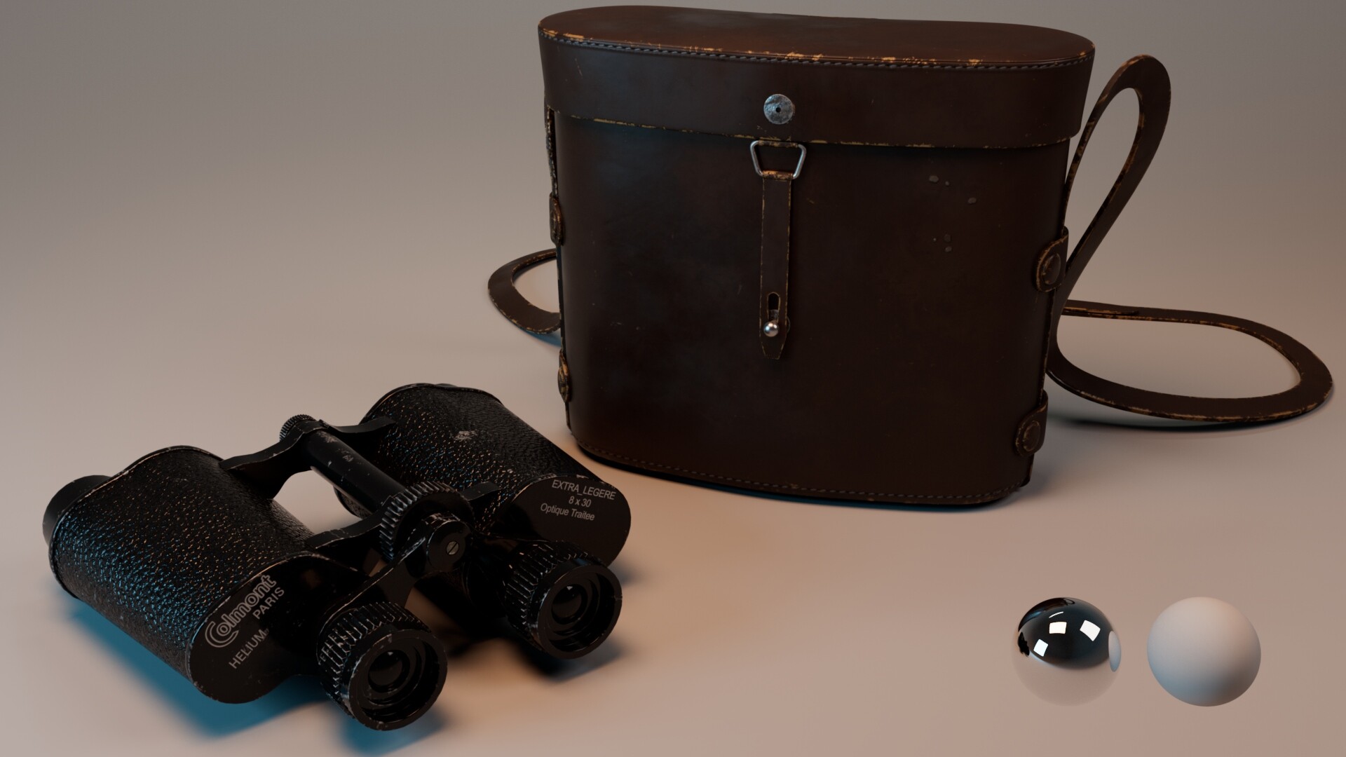 ArtStation - Binoculars with Case