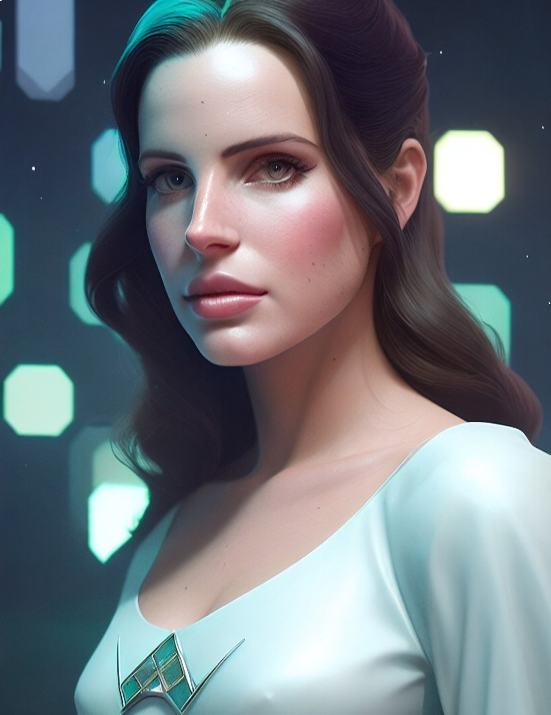 ArtStation - Lana Del Rey futuristic portrait made by ai