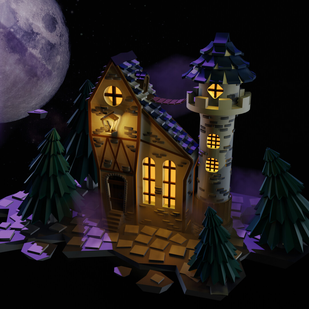 ArtStation - Night house