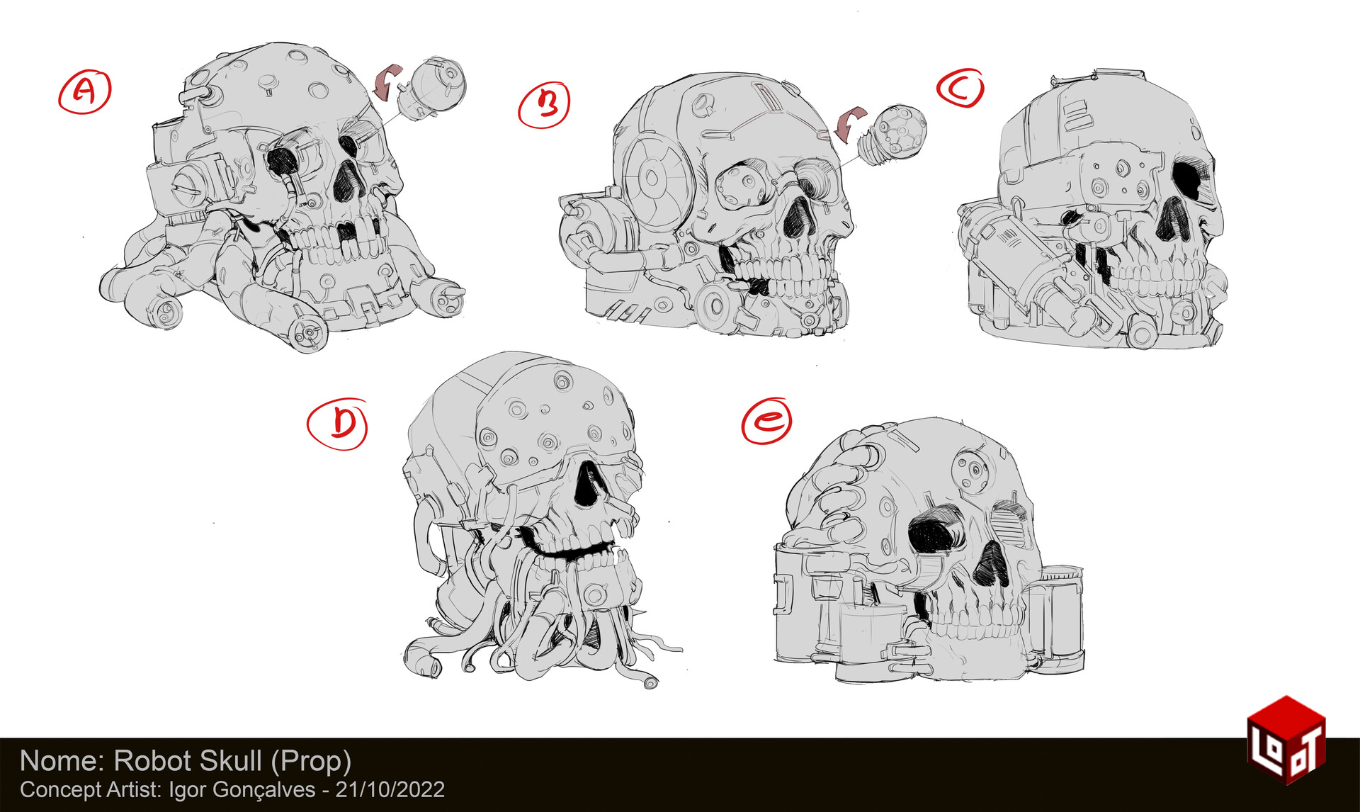 Igor Gonçalves - Loot studio - Prop - Robot Skull and Saikyou Gueixa Mask