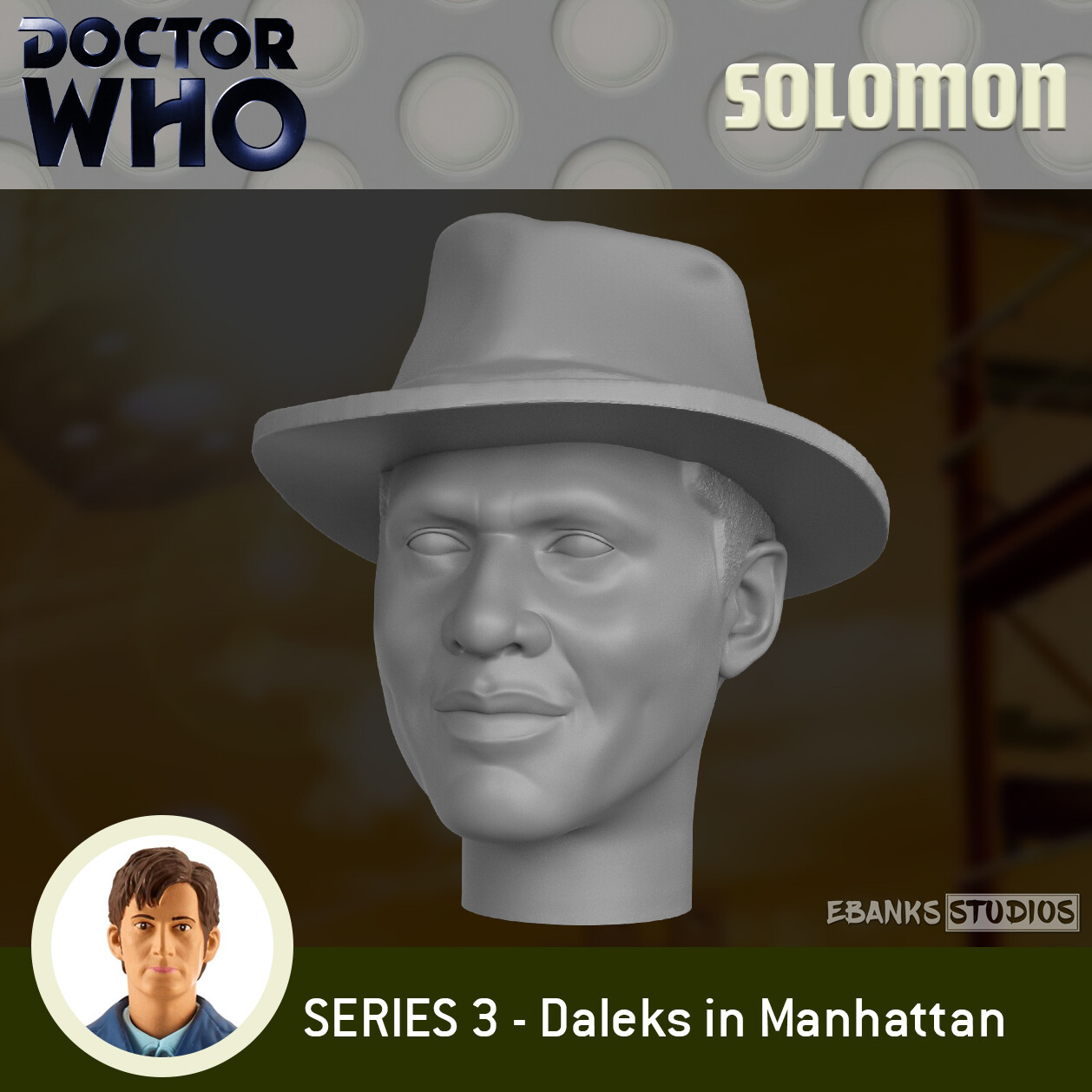ArtStation - Solomon (Hugh Quarshie) - Custom Doctor Who Figure Head