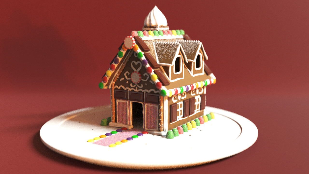 ArtStation - Procedural Gingerbread house