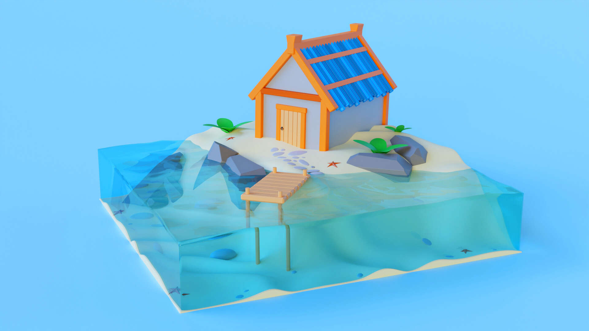 ArtStation - Stylized 3D pier