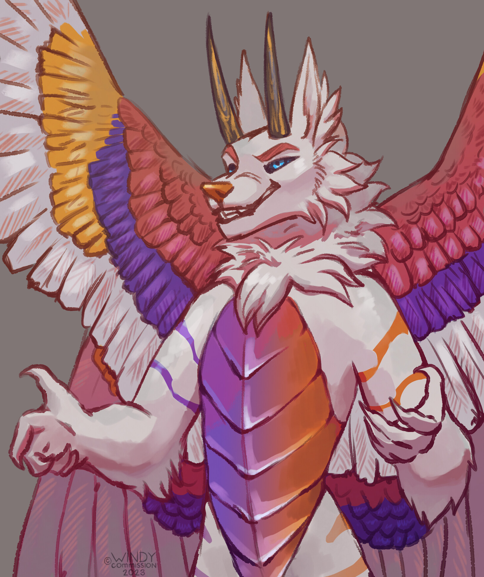 ArtStation - angelic wolf commission