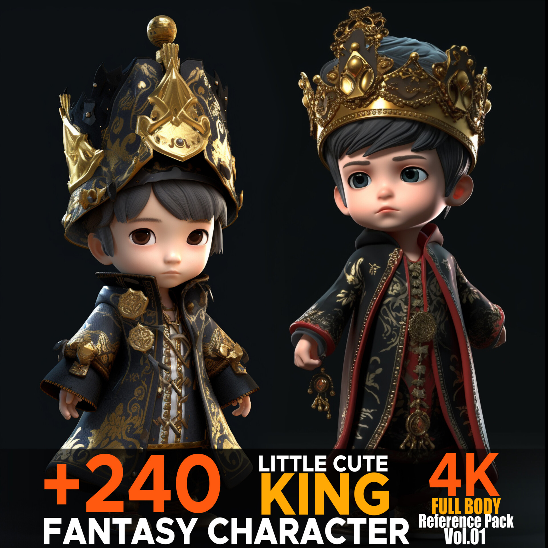 ArtStation - +240 Little Cute King (Fantasy Character) Vol.01