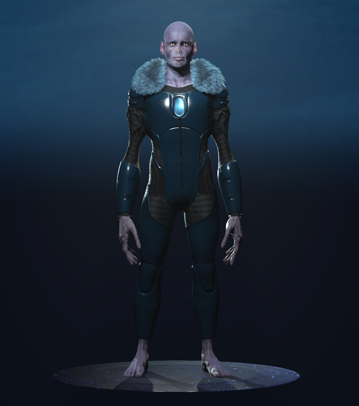 Jeremy Styles - Alpha Blue - Male Alien Character for Game - UE5 Character
