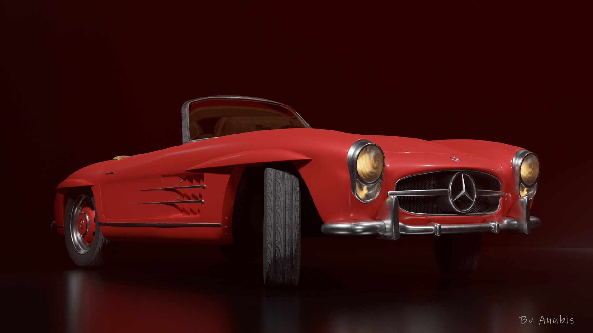 ArtStation - Mercedes Benz 300 SL Roadster (render)