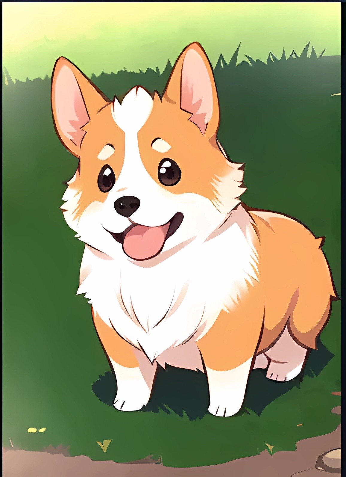 ArtStation - Corgi at the park