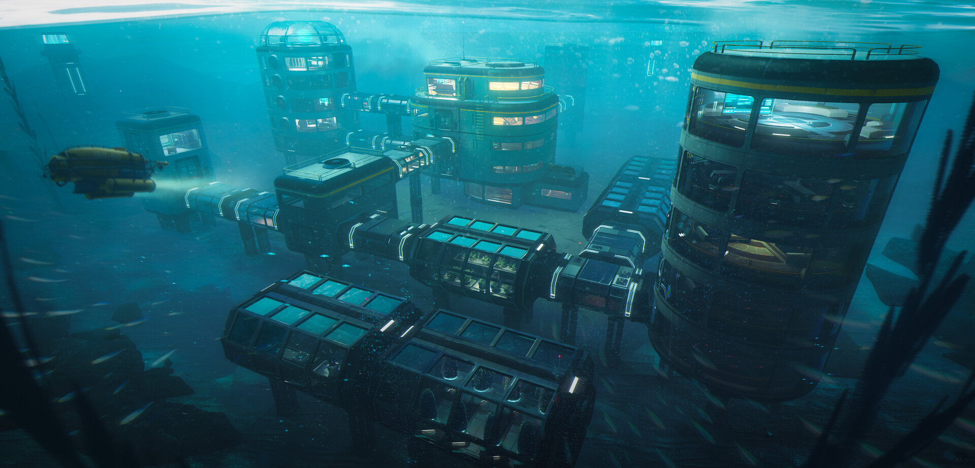ArtStation - underwater space station