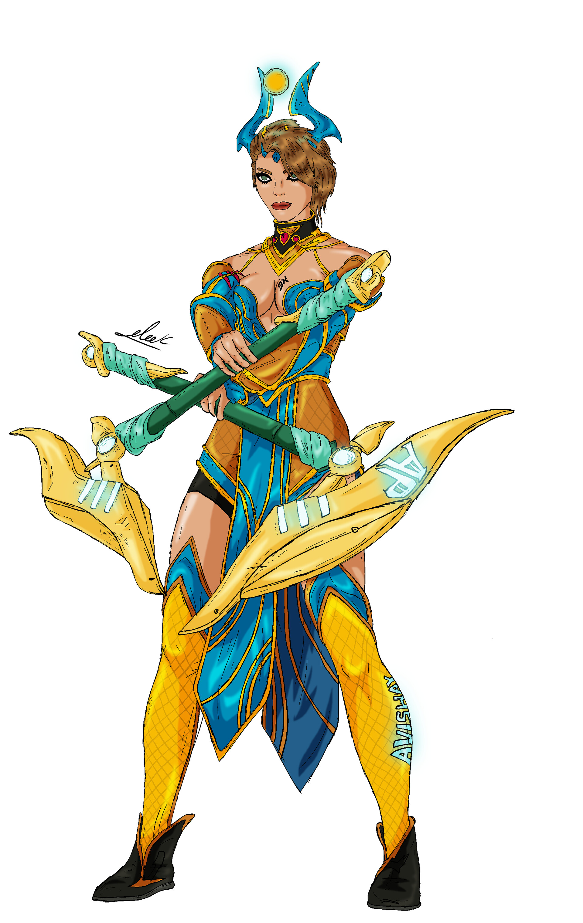 ArtStation - Chain Blades Warrior (Dauntless)